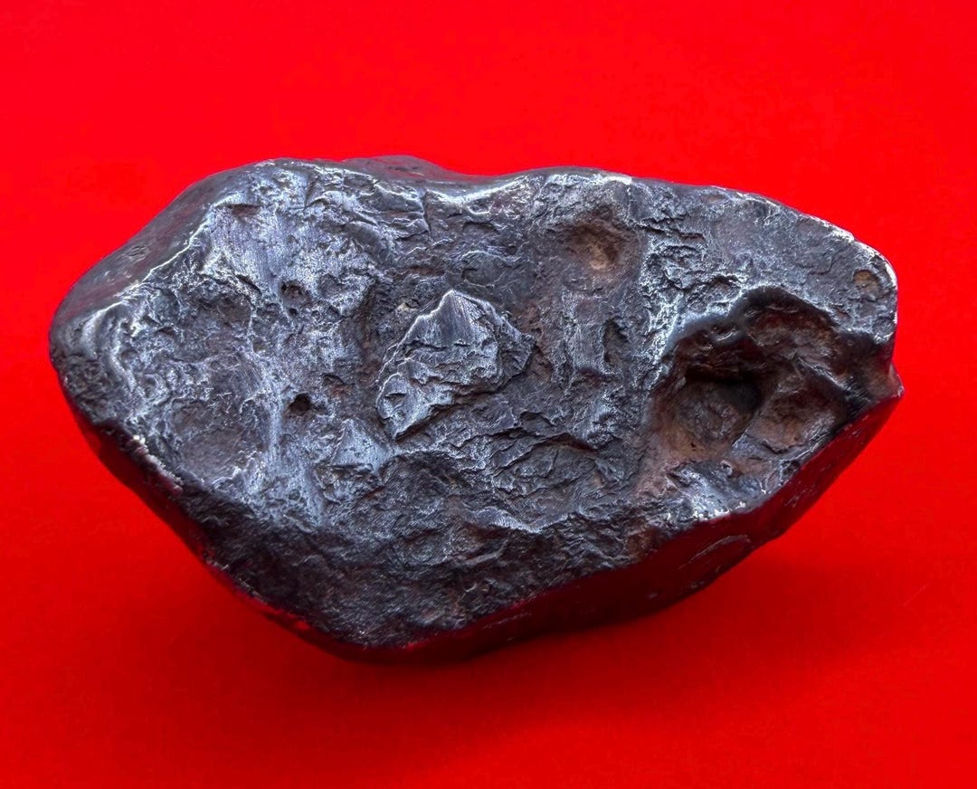 Agoudal Iron Meteorite Specimen: 56.01g, IIAB Hexahedrite, Morocco ...