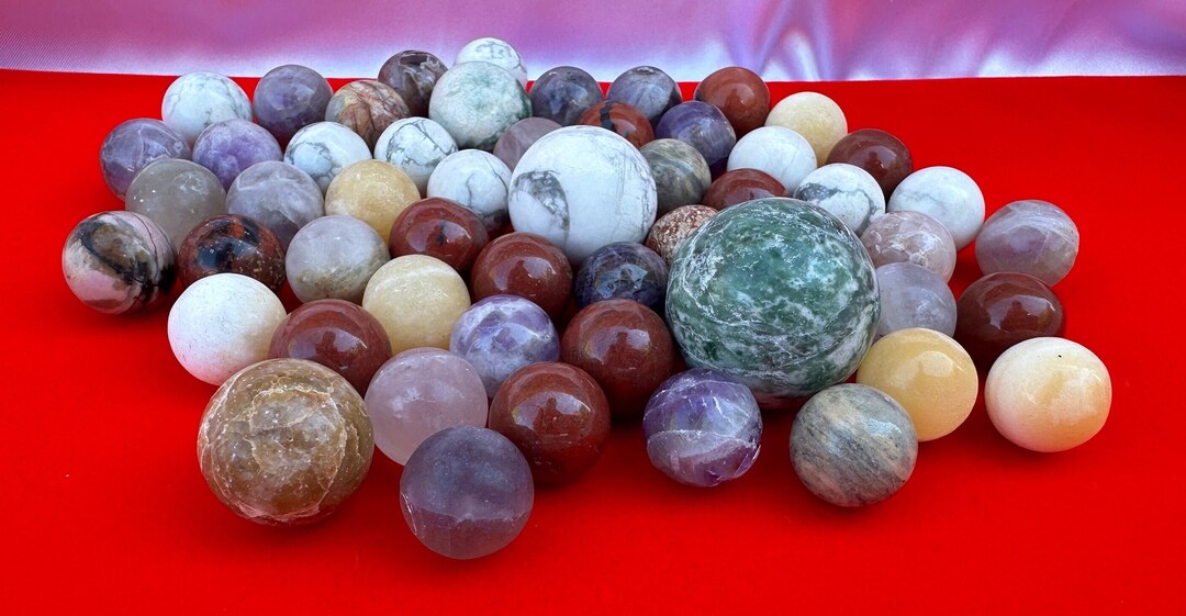 Mineral Marbles Collection, 53 Pieces, Marbles, Polished Marbles, Game ...