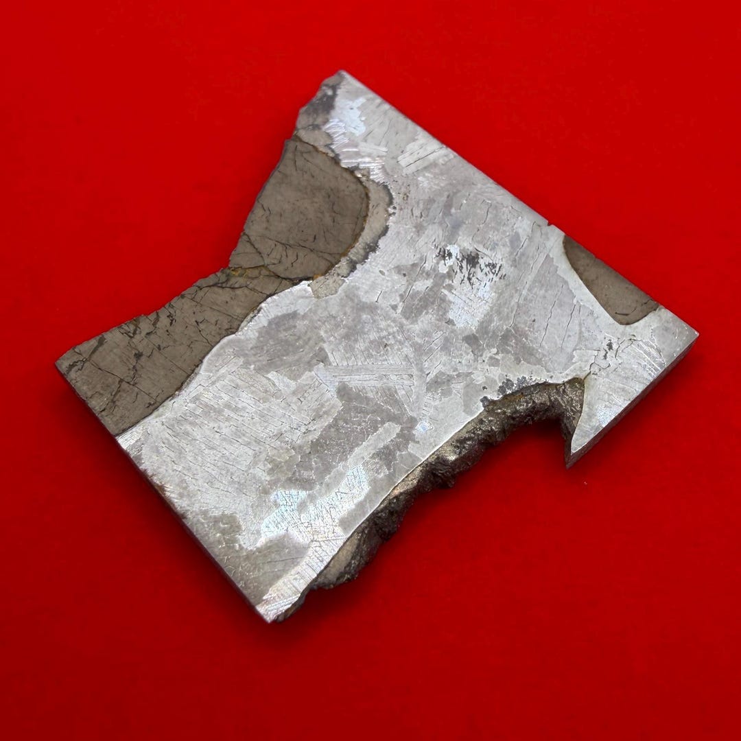 Etched Mundrabilla Meteorite Slice, Widmanstätten Pattern, Rare ...