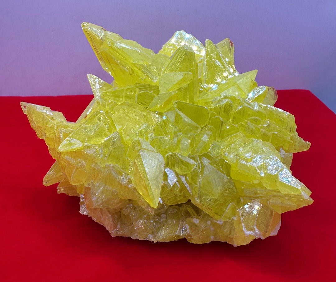 Beautiful Large top Grade Sulfur Crystal, Sulfer Crystal Specimen ...