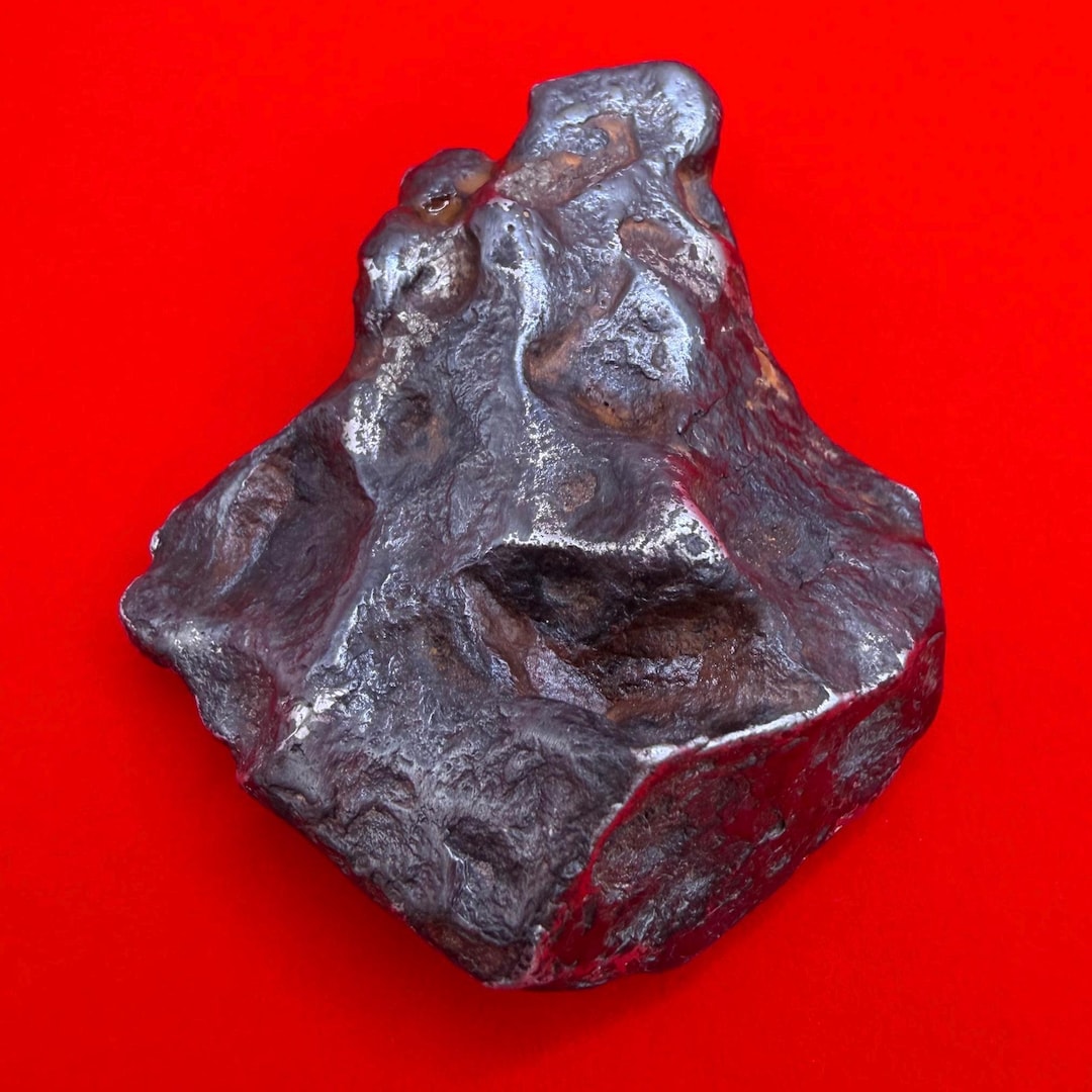Agoudal Iron Meteorite Specimen: Sculptural IIAB Hexahedrite, 106.95 ...