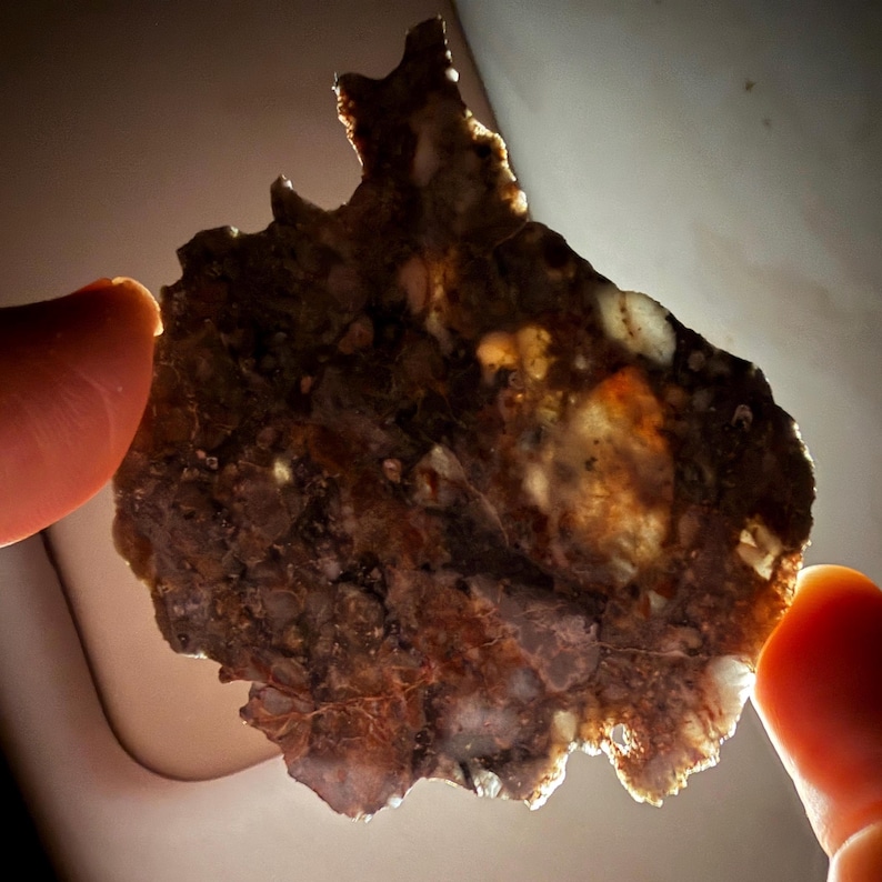 NWA 18045 Lunar Meteorite Slice, Newly Classified, Translucent ...