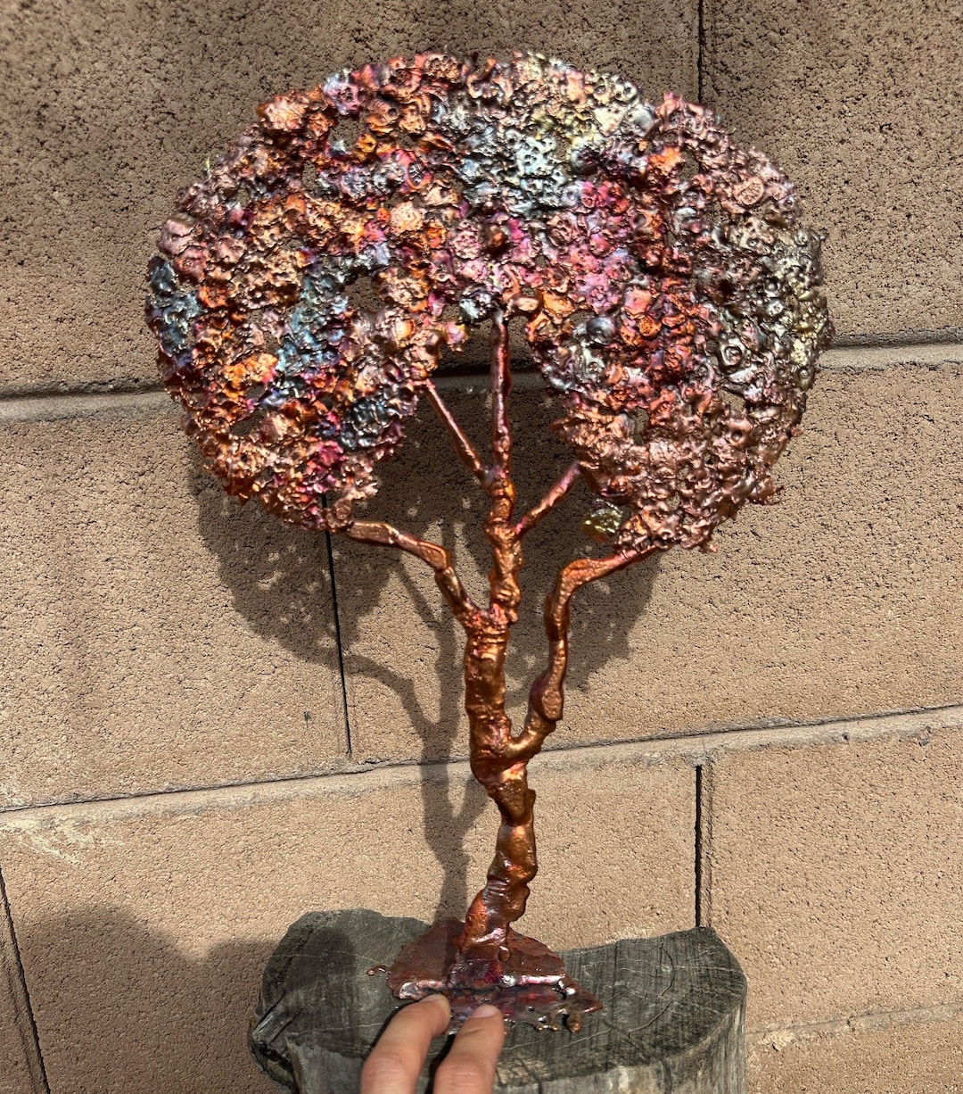 Beautiful Copper Oak Tree Sculpture, Copper Splash Art, Arizona Copper ...