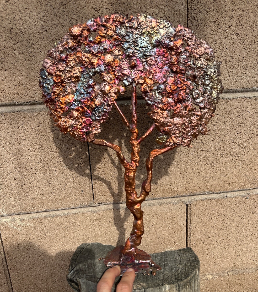 Beautiful Copper Oak Tree Sculpture, Copper Splash Art, Arizona Copper ...