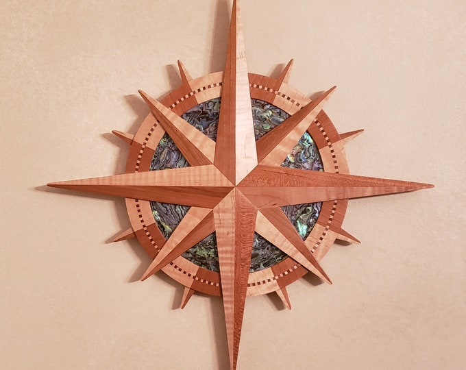 COMPASS ROSE Wall Art Metal Art Reclaimed Wood and Aged Steel 20 X 20 ...
