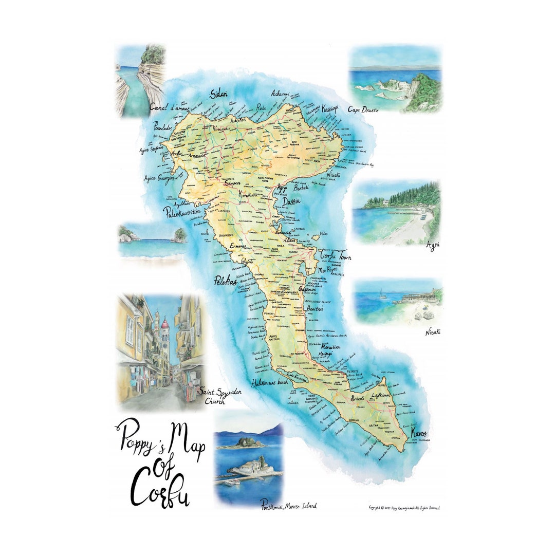Corfu sightseeing map 60 photos - Morilly.com