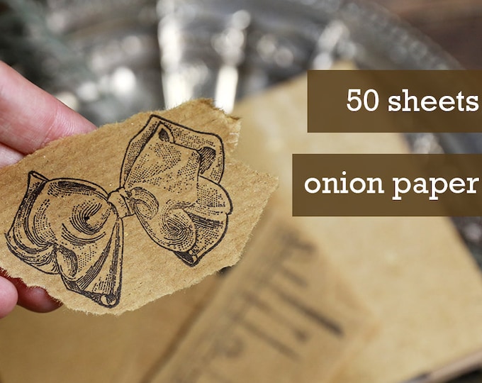 50pcs/pack Onion Skin Paper, Yellow, Ephemera Pack Thin Paper ...