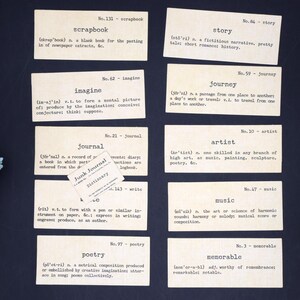 Word Dictionary Explanation Vintage Card Themed , Junk Journal, Collage ...