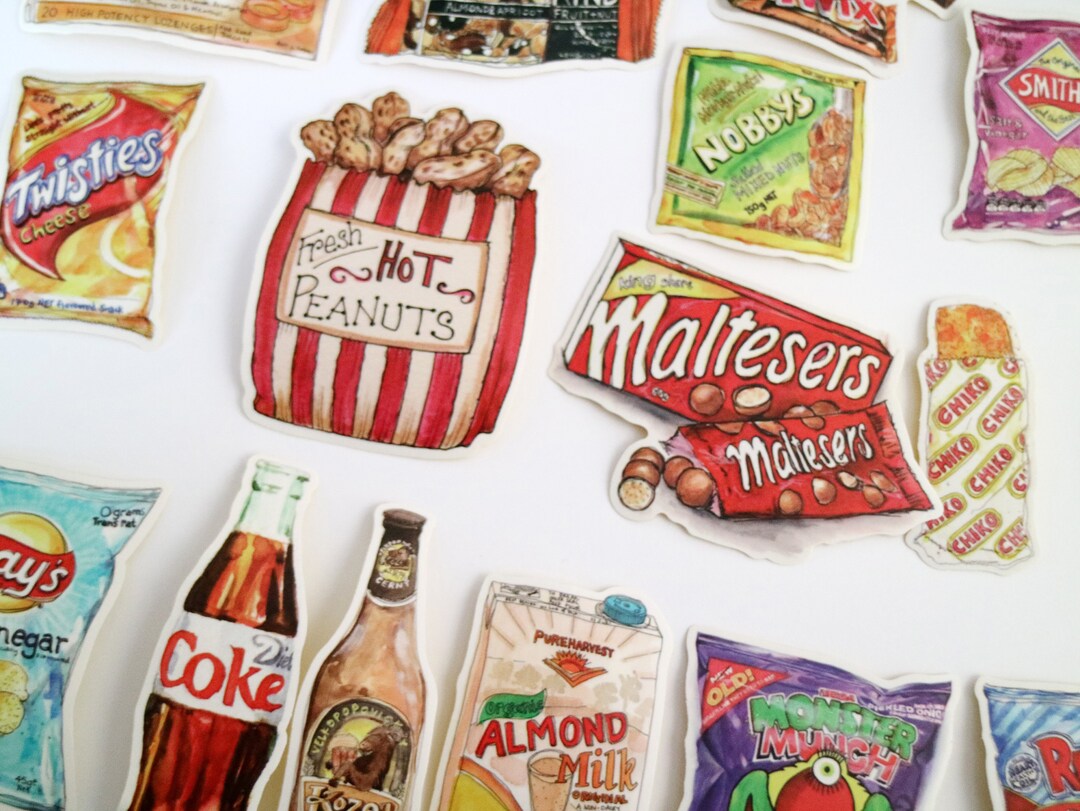 Snack Themed Coke Beer Decorative Stickers, Die Cut Stickers ...