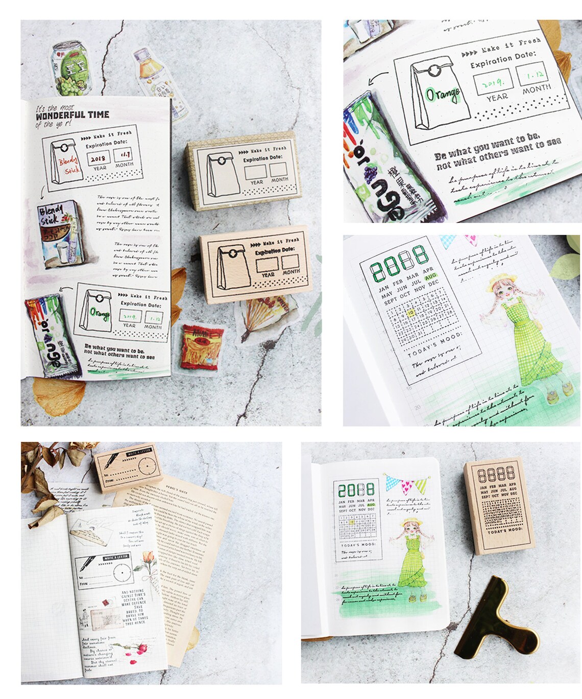 Wood stamps rubber stamps tracker Round Tracker Stamp | Etsy