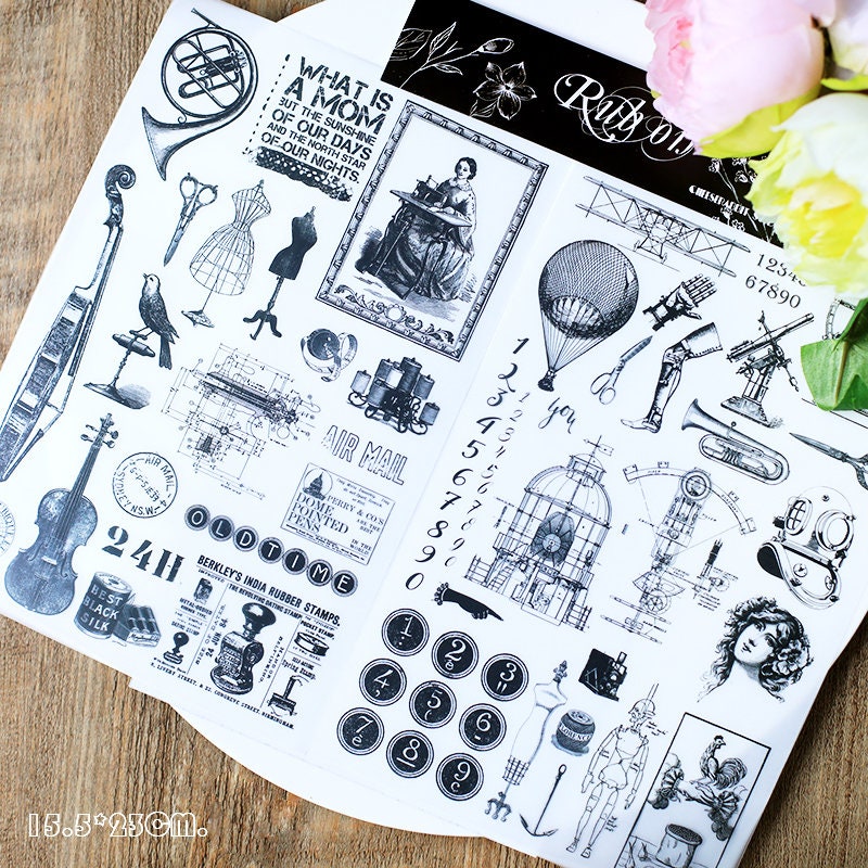 Rub on Transfers - Etsy