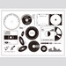 Clear Stamp Set /clear Stamps / CD Disc Record Phonogram Clear Stamp ...