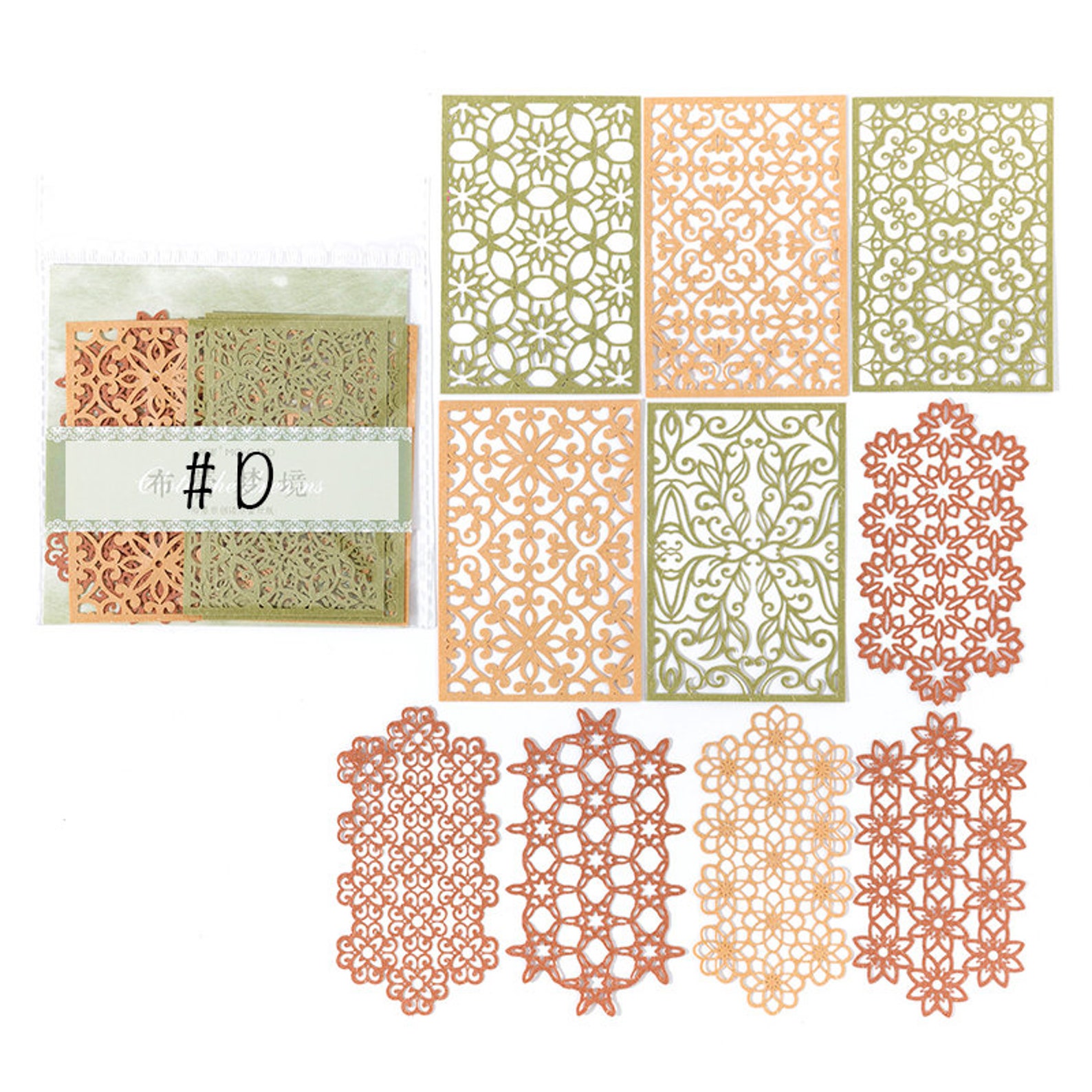 Lace Die-cuts, Frame Die-cuts, Window , Butterfly Junk Journalingpaper ...