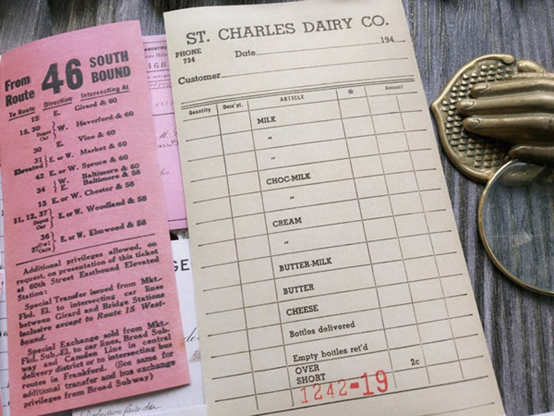 25pcs/pack Vintage paper receipt collection journal kit pack | Etsy