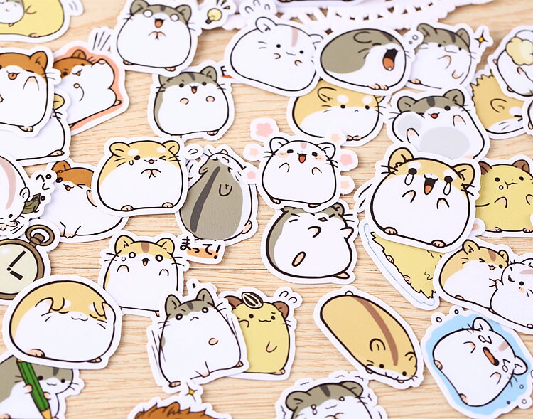 Happy Hamster Stickers S1 Cute Hamster Happy Life Funny | Etsy