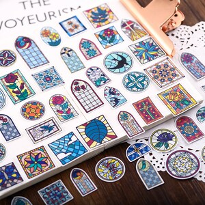 Colourful Stained Glass Window Sticker Church Window Sticker Themed ...