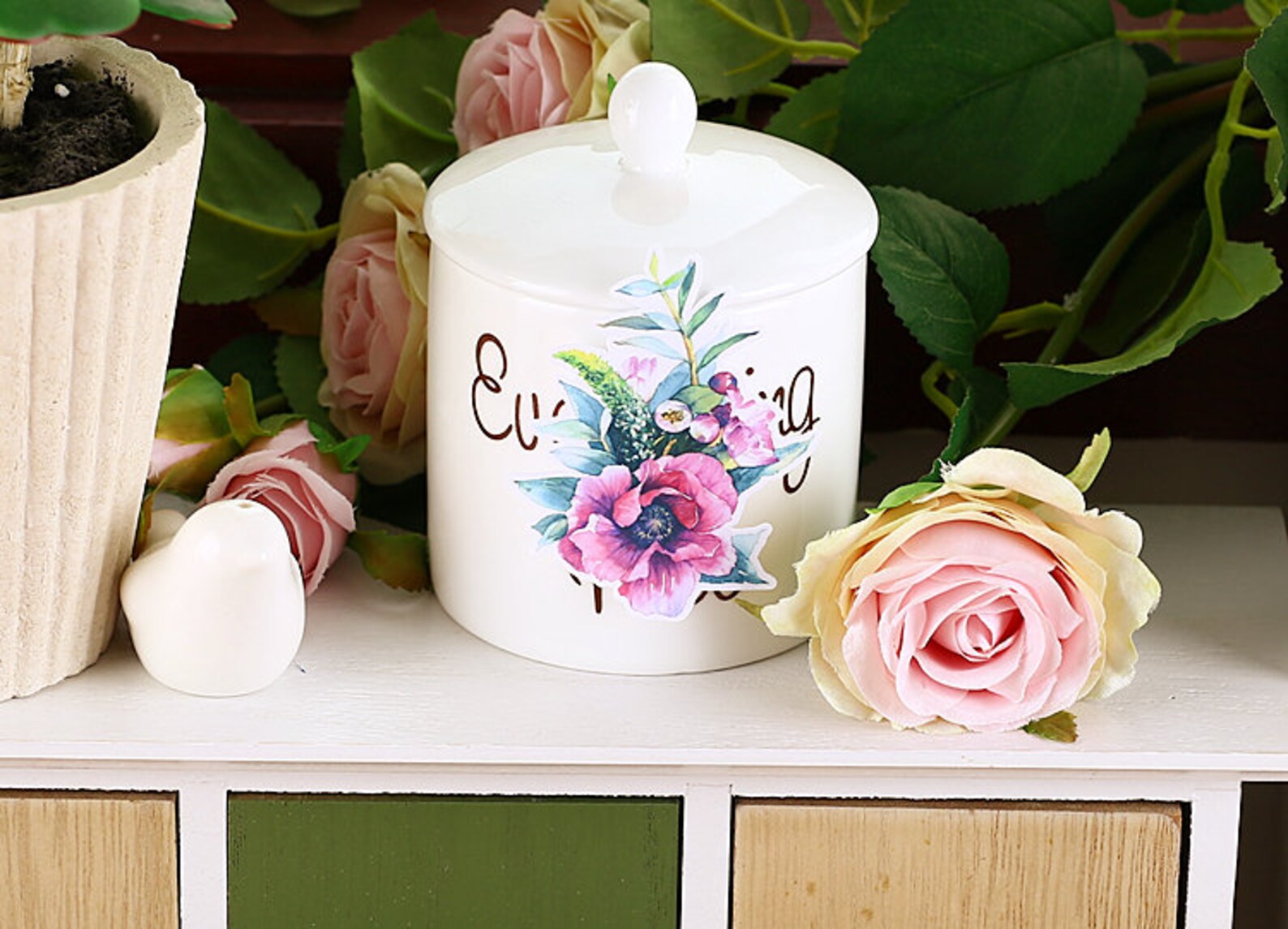 Flower Stickers Floral Wreath Plants Themed Decorative - Etsy