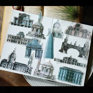 Vintage People Stickers Clear Vellum Sticker Architecture Paper ...