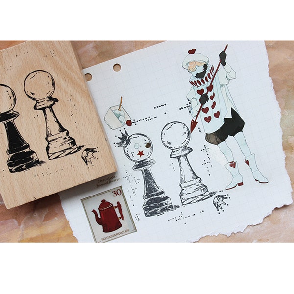 Chess Rubber Stamp - Etsy