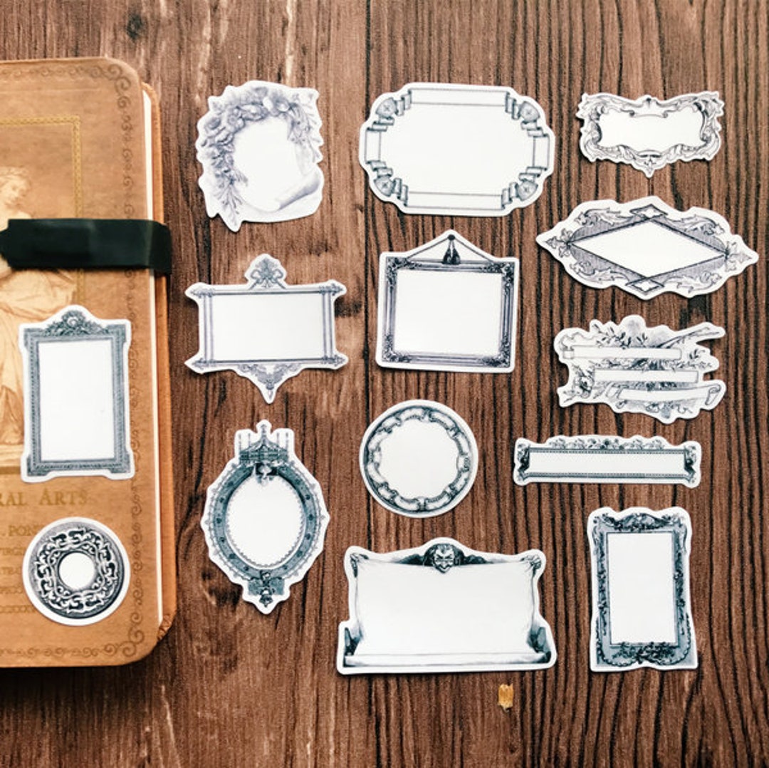 Vintage Mini Frame Vellum Stickers , European Picture Frame Junk ...