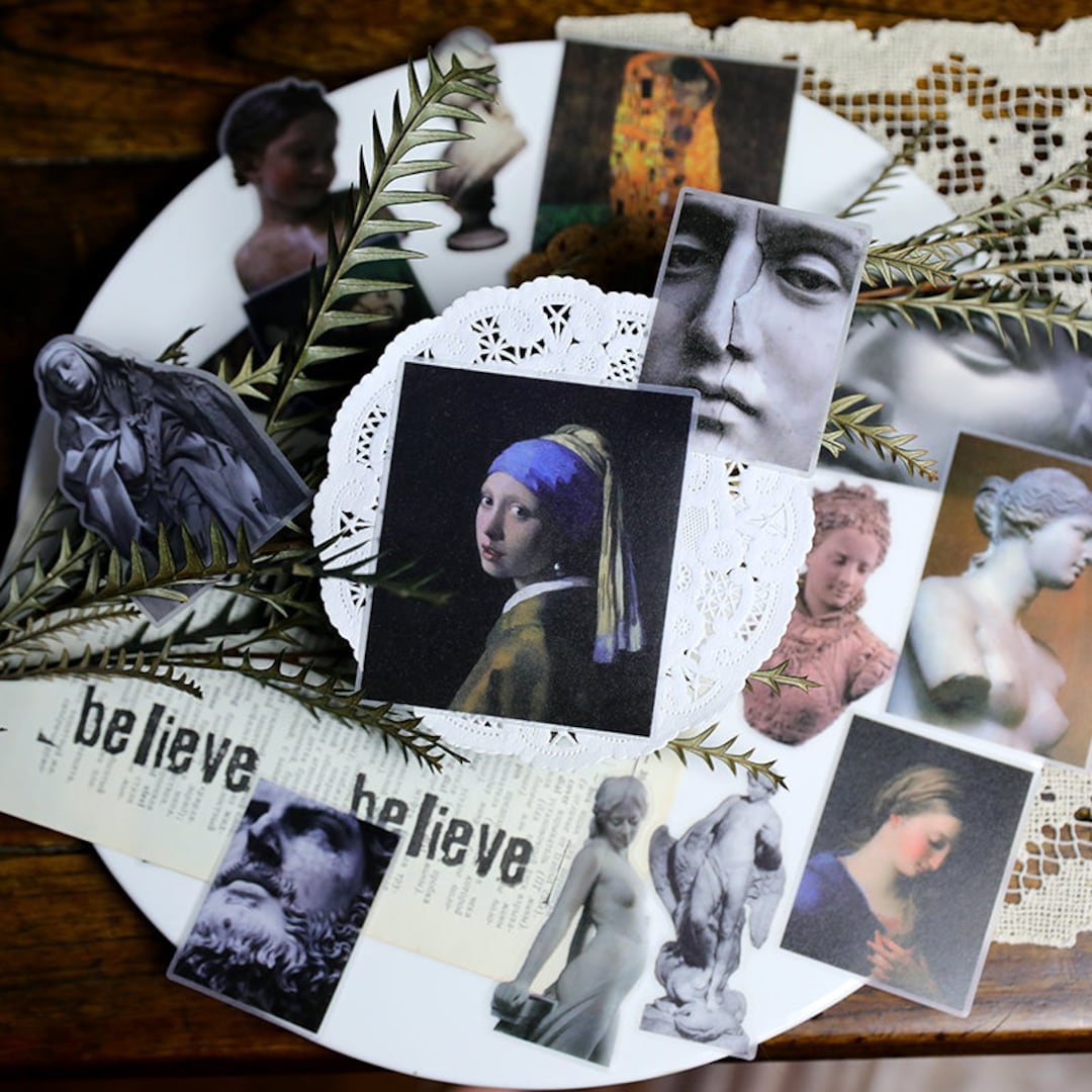 Museum Sticker Art Gallery 60pcs/pack Vellum Paper Texture Thin ...