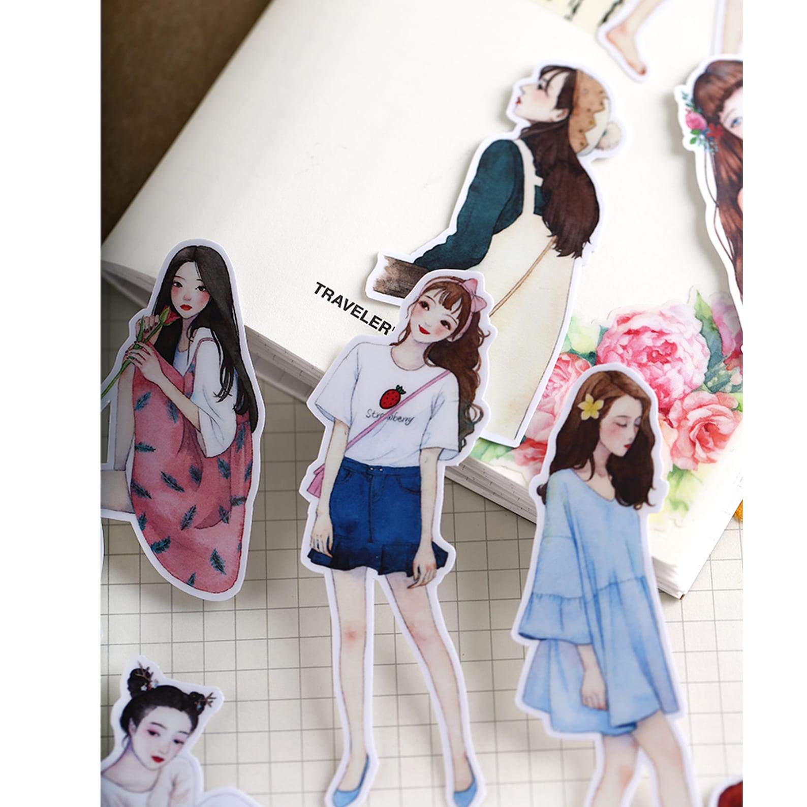Fashion Girl Stickers Watercolor Modern Girls Streetwear - Etsy