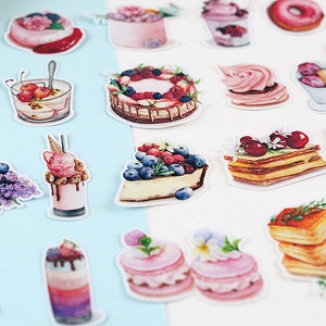 Sweets Stickers Dessert Food Candy Themed Sweets Pie Cake Decorative ...