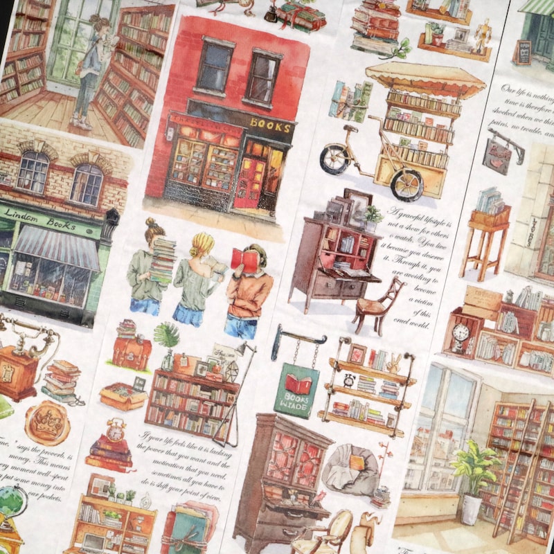 Washi Library Reading - Etsy