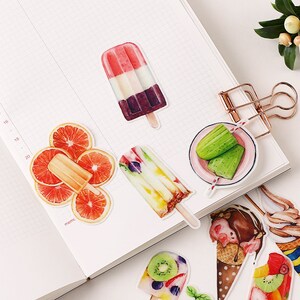 Ice Pop Stickers | Fruit Strawberry Popslice Kiwi Orange Ice Pop Ice ...