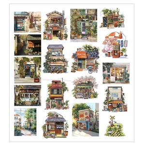 18 Pcs Shop Vender Sticker | Small Shop Vendor Tree Street Vendor ...