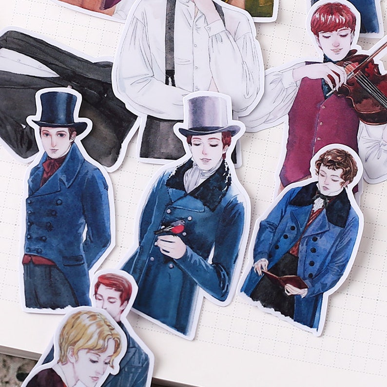 Vintage Gentleman Men Sticker Old Town Handsome Boy Stickers - Etsy