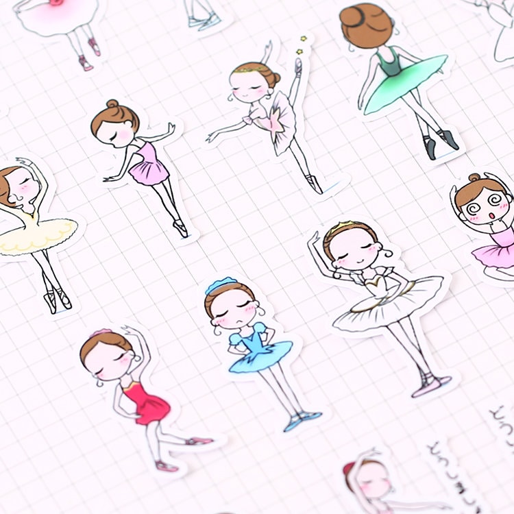 Cute Dancing Ballet Girl Stickers Small Ballet Girls | Etsy
