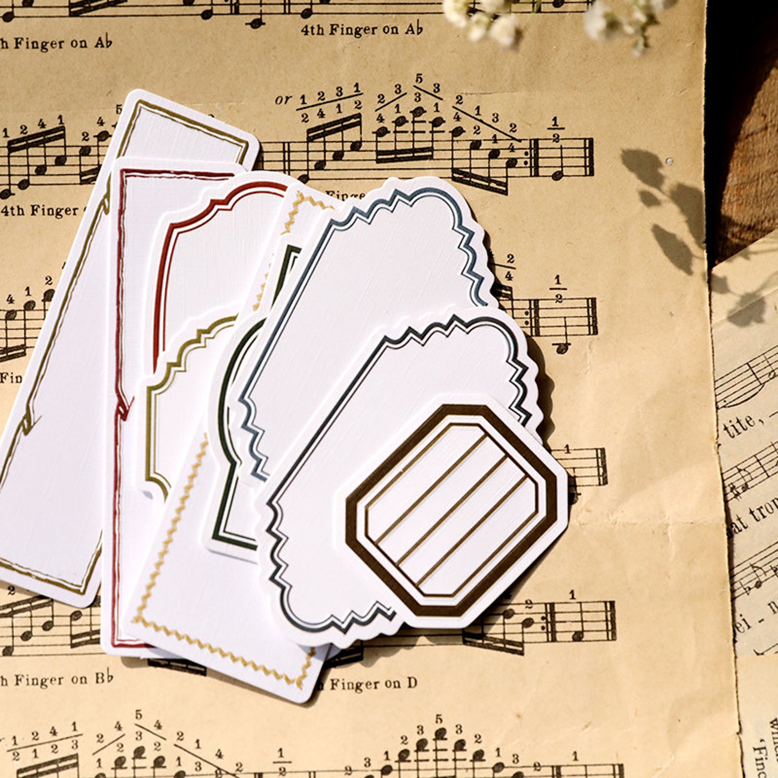 50pcs/pack Vintage Label Sticker Junk Journal Kit Pack, Canvas Texture ...