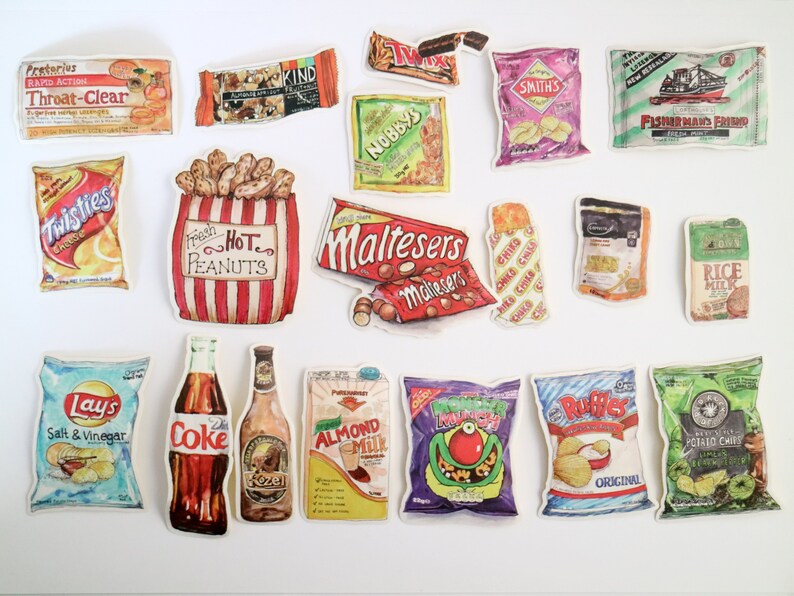 Snack themed Coke beer Decorative Stickers Die Cut Stickers | Etsy