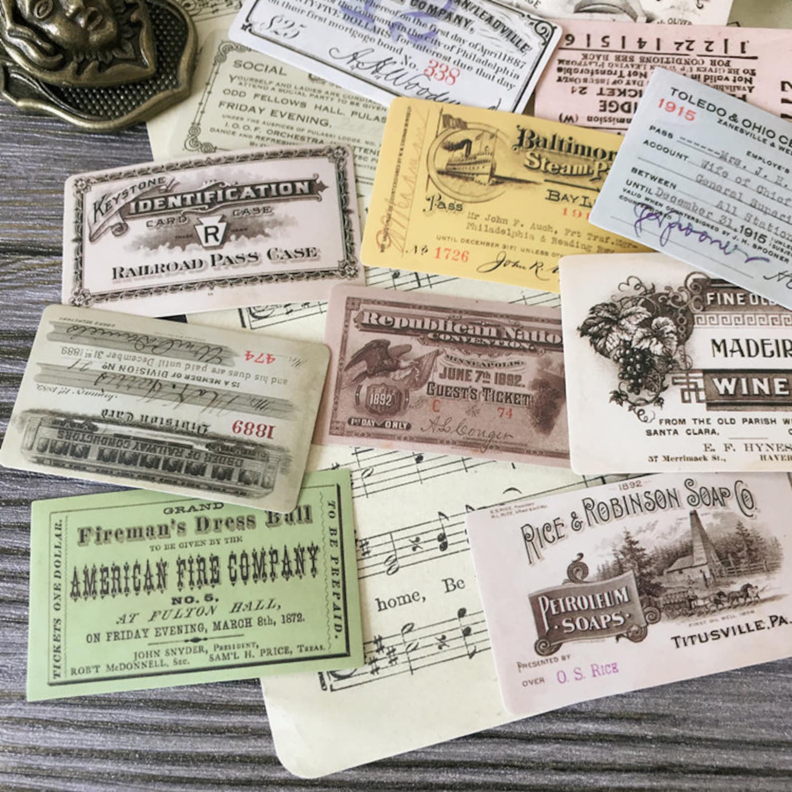 14pcs/pack Vintage Receipt Stickers Junk Journal Ephemera - Etsy