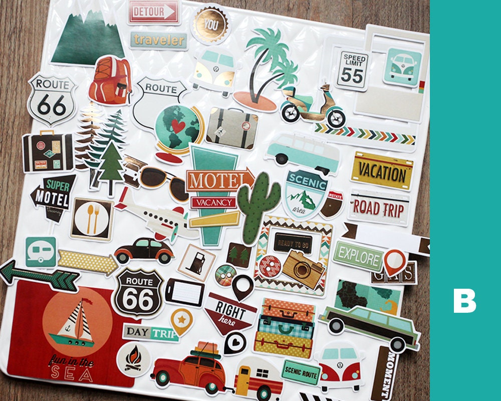 65pcs/pack travel trip themed Stickers Pack bojo sticker | Etsy