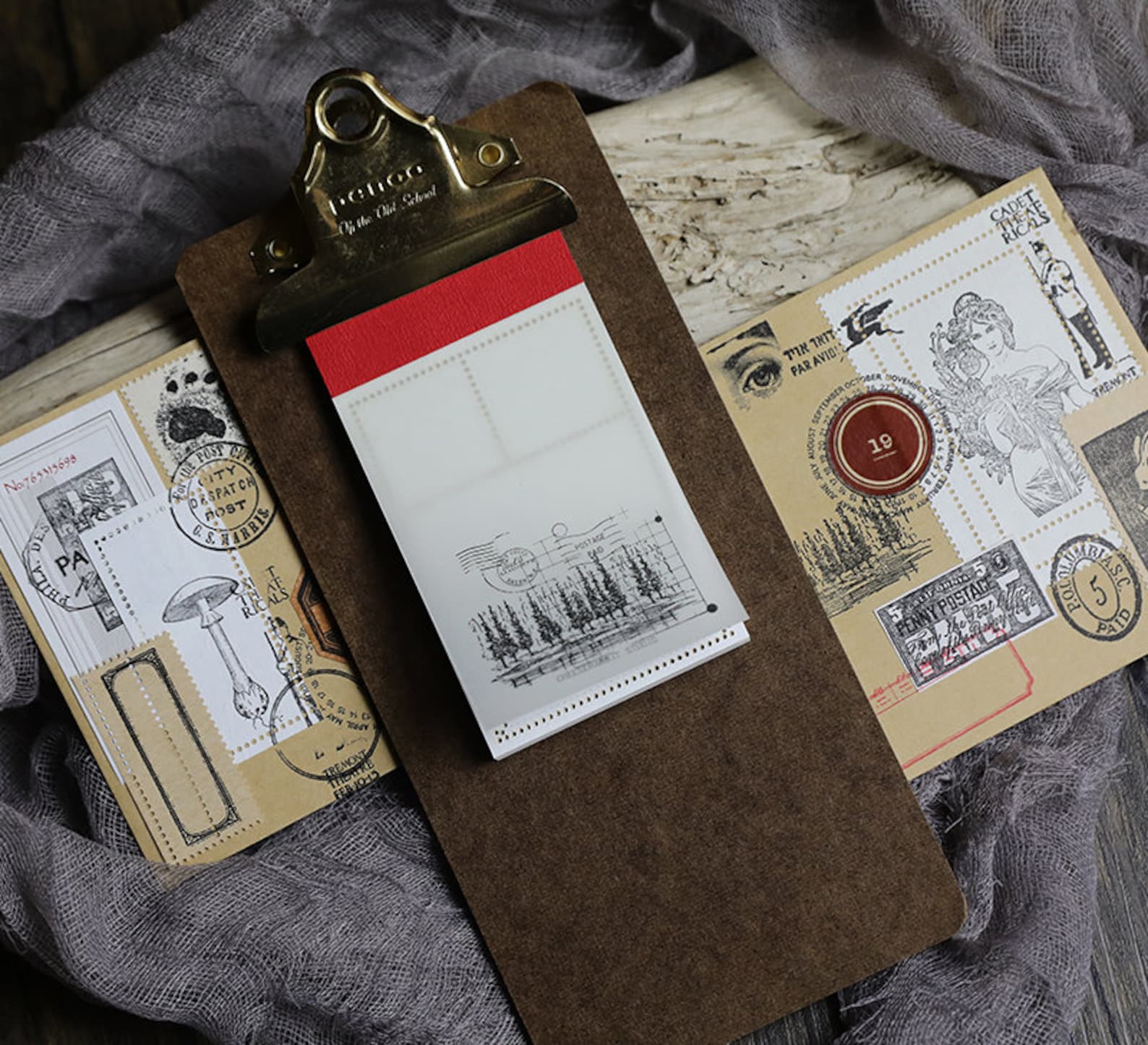 Ephemera Paper Special Paper Stamp Punch Collage Paper - Etsy