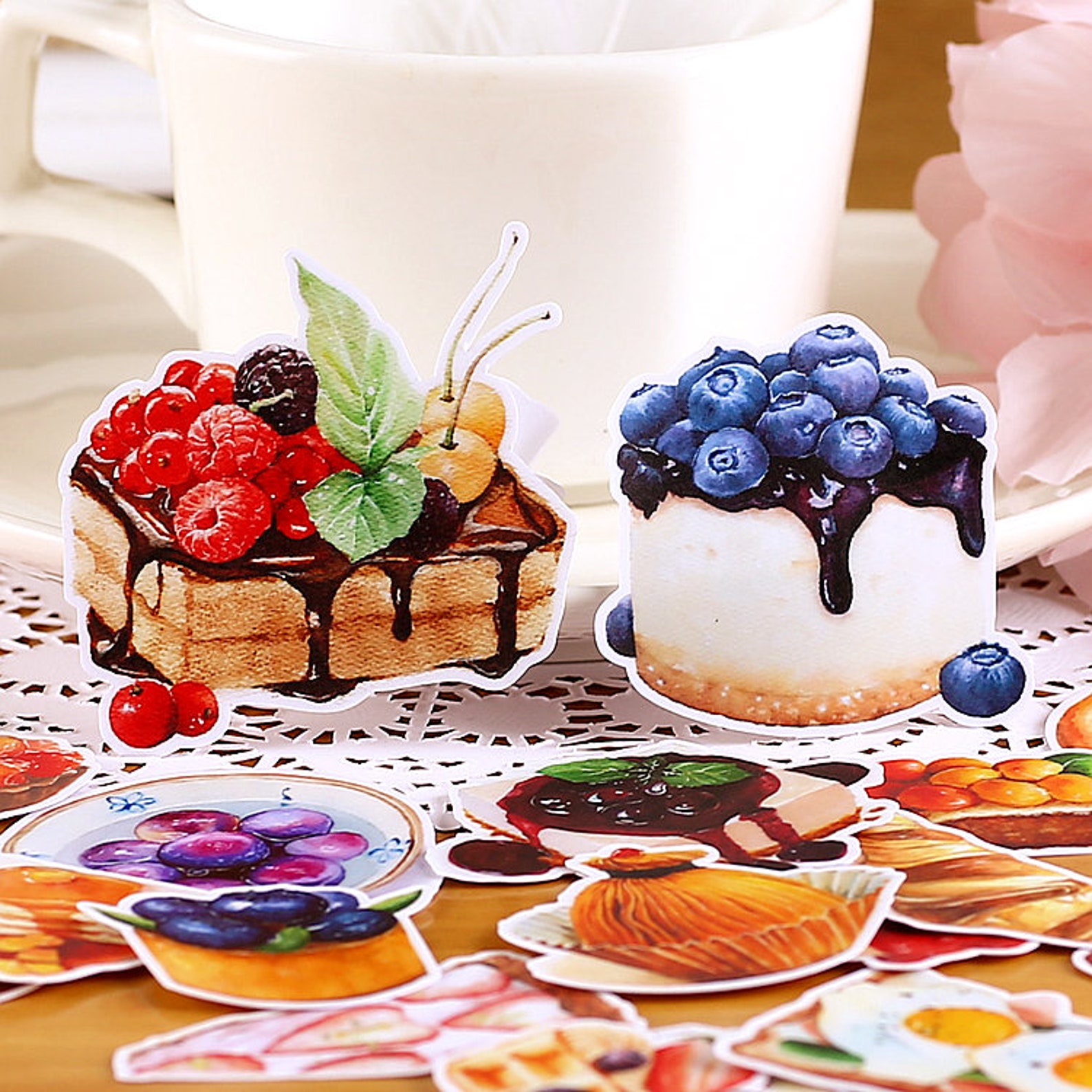 Sweets Stickers Dessert Food Candy Themed Sweets Pie Cake Decorative ...