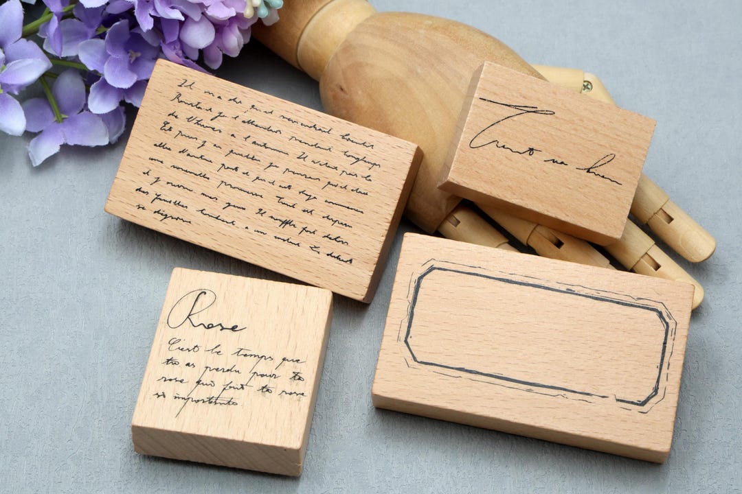 Words Wood Rubber Stamps | Paragraph Frame Words Saying Wood Stamp M04 ...
