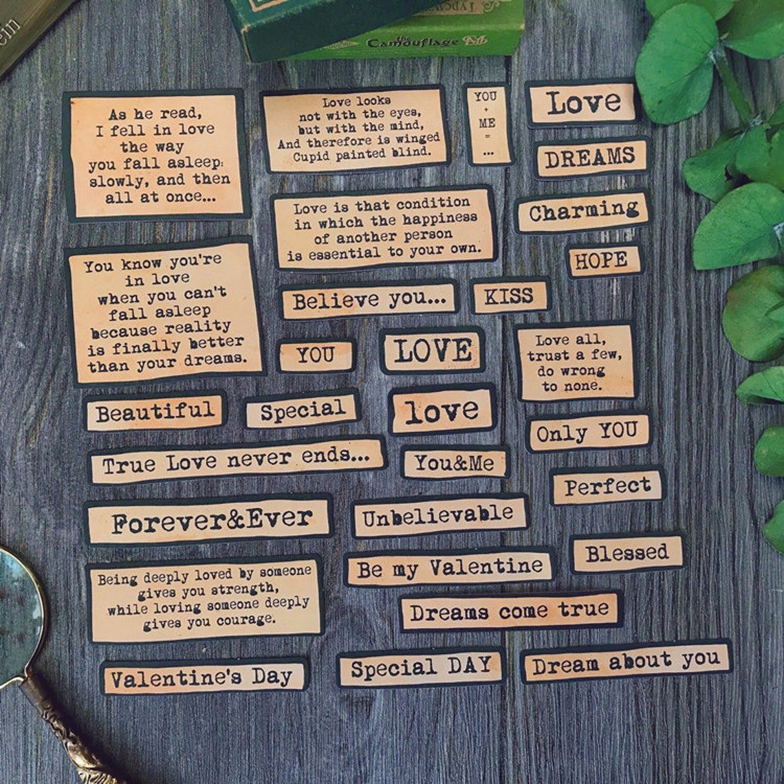 Small Word Stickers | Kraft Stickers White Matte Word Stickers, Phrases ...