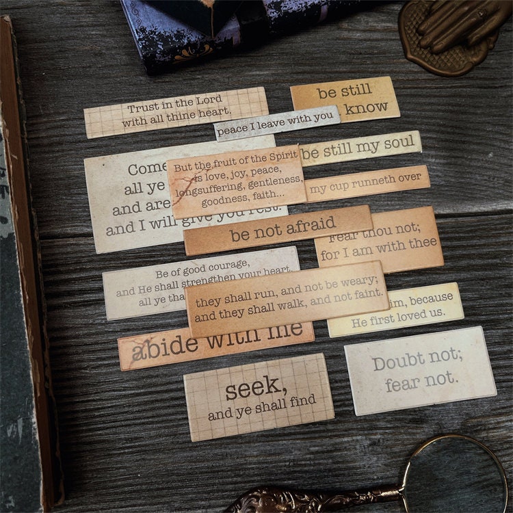 Vintage Quotes Cardstock Pieces Typewriter Font Word Quotes - Etsy