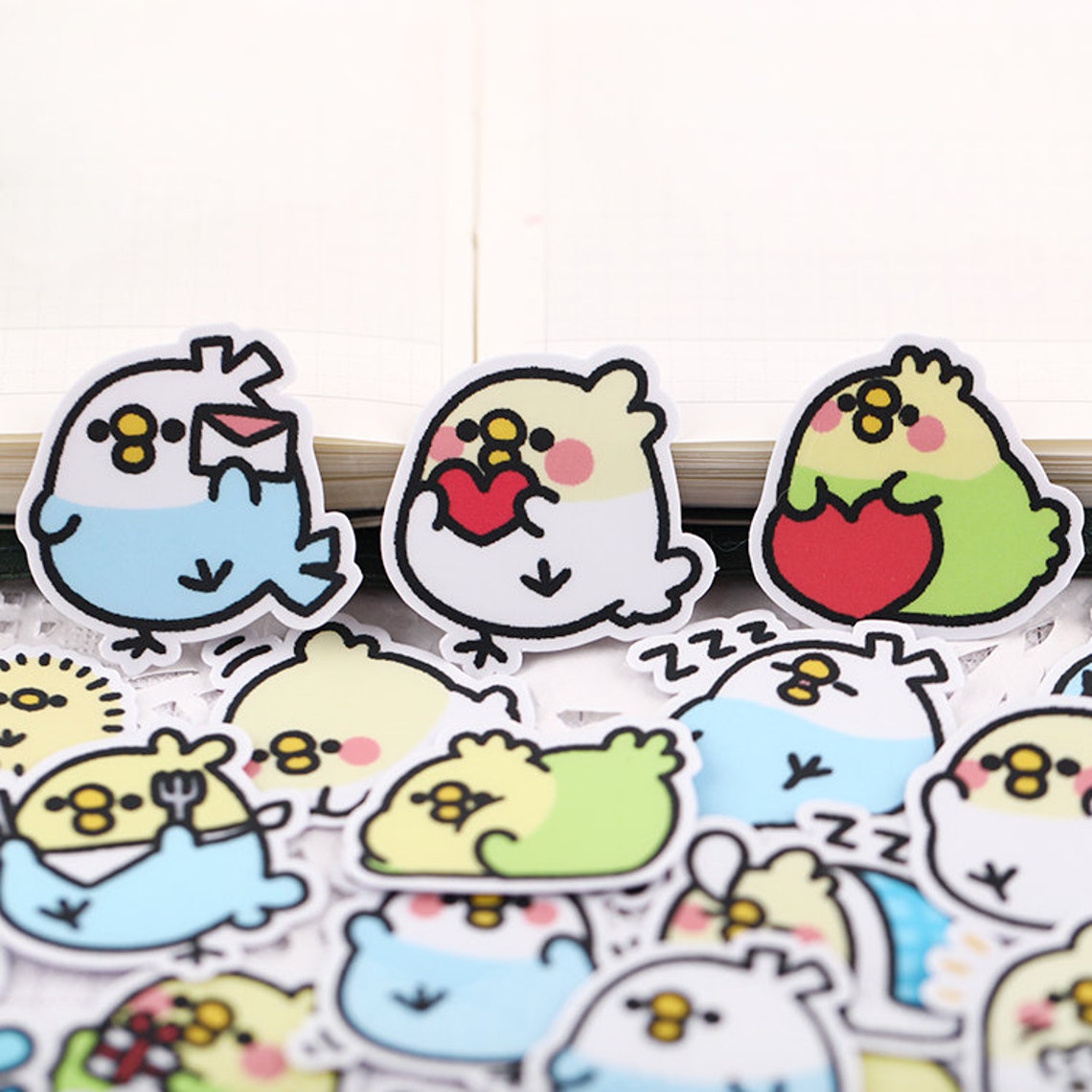 Cute Cockatiel Face Emoji Sticker S3 Themed Animal Sticker - Etsy