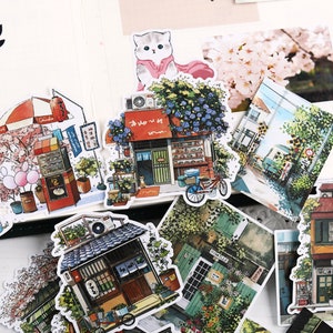 18 Pcs Shop Vender Sticker | Small Shop Vendor Tree Street Vendor ...