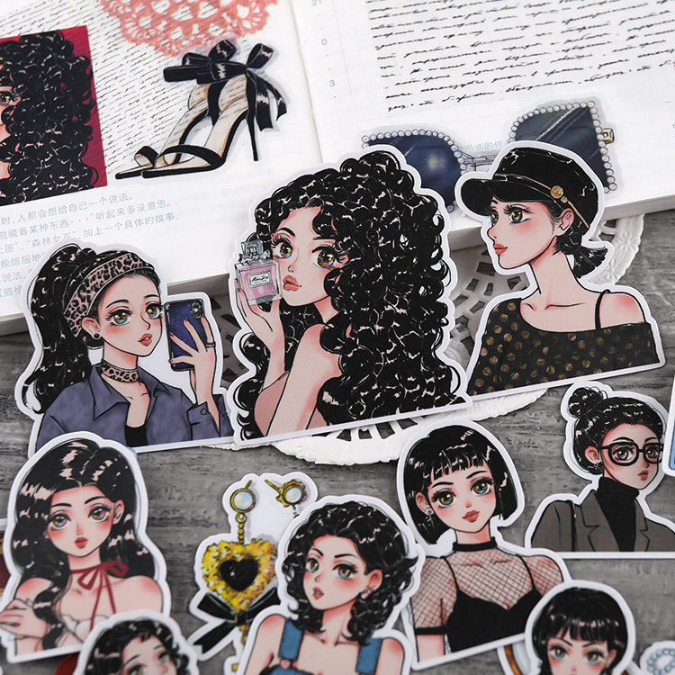 Fashion Girl Stickers Modern Girls Fashion Girl Style Dress - Etsy ...