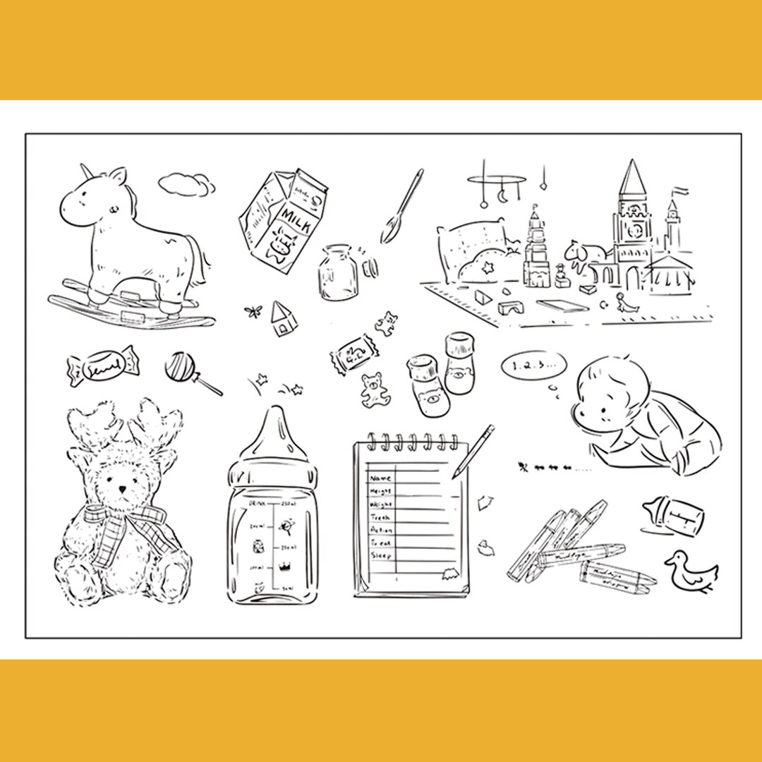 Clear Stamp Set / Clear Stamps / Baby Child Infant Newborn ...