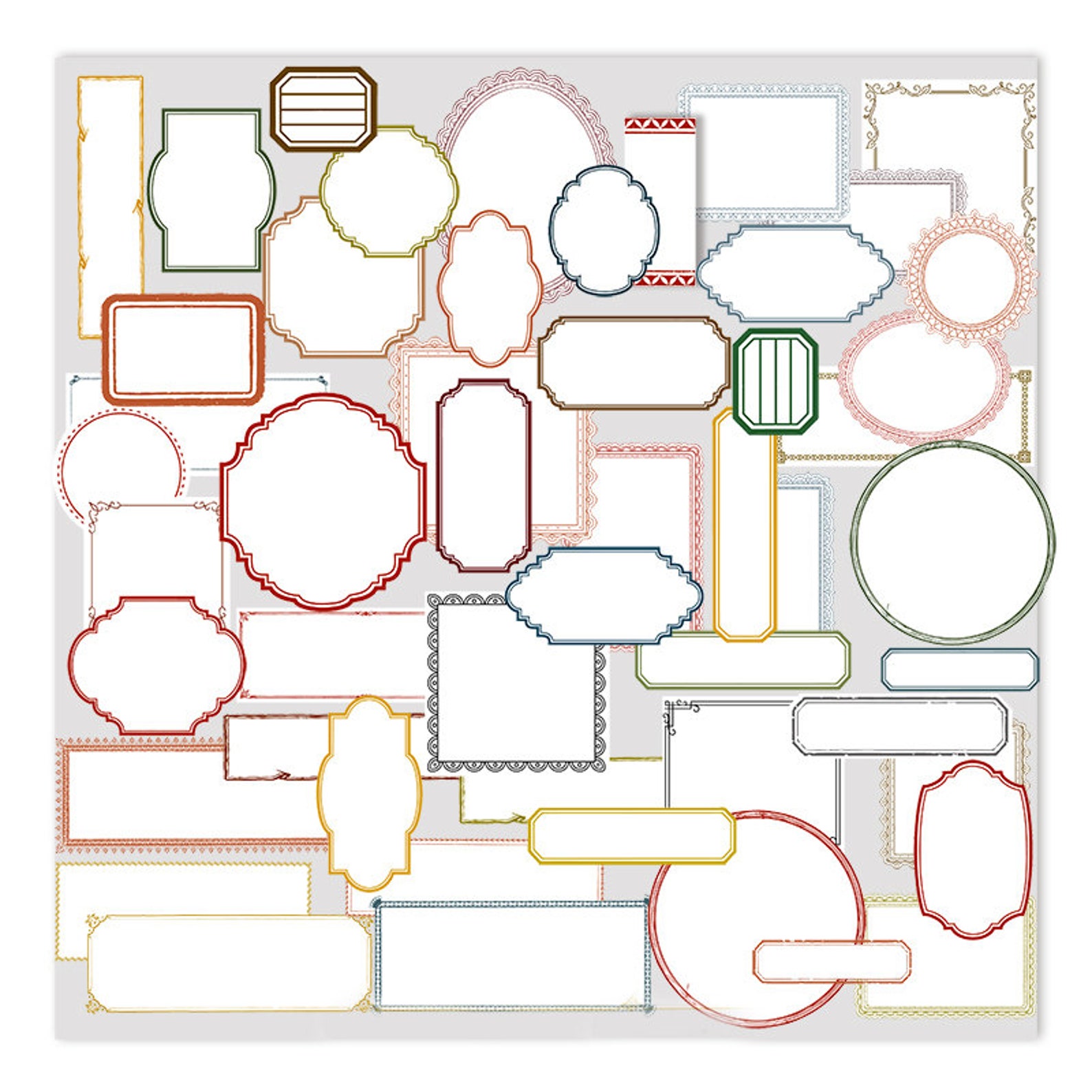 50pcs/pack Vintage Label Sticker Junk Journal Kit Pack Canvas - Etsy