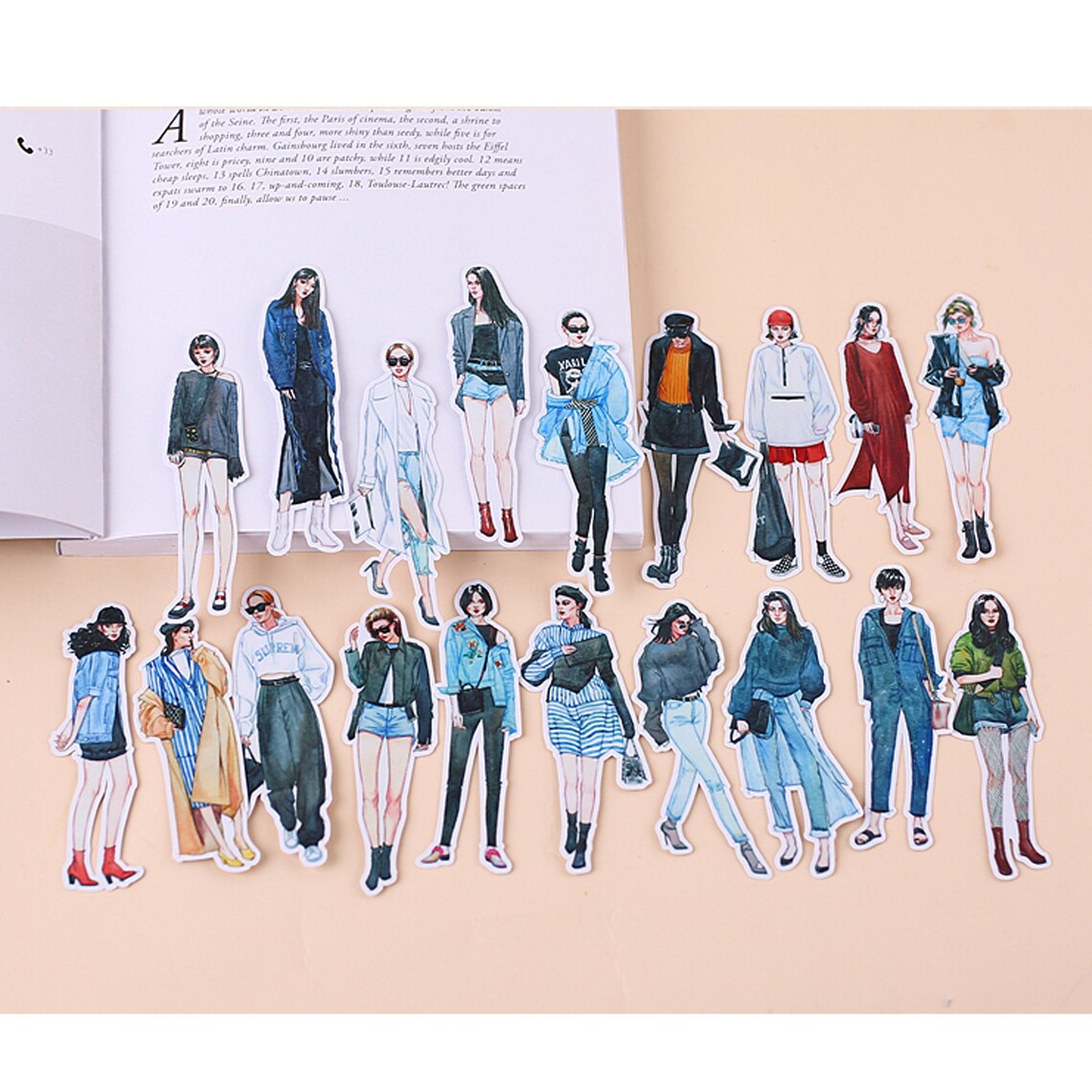 Fashion Girl stickers modern girls streetwear dress street | Etsy