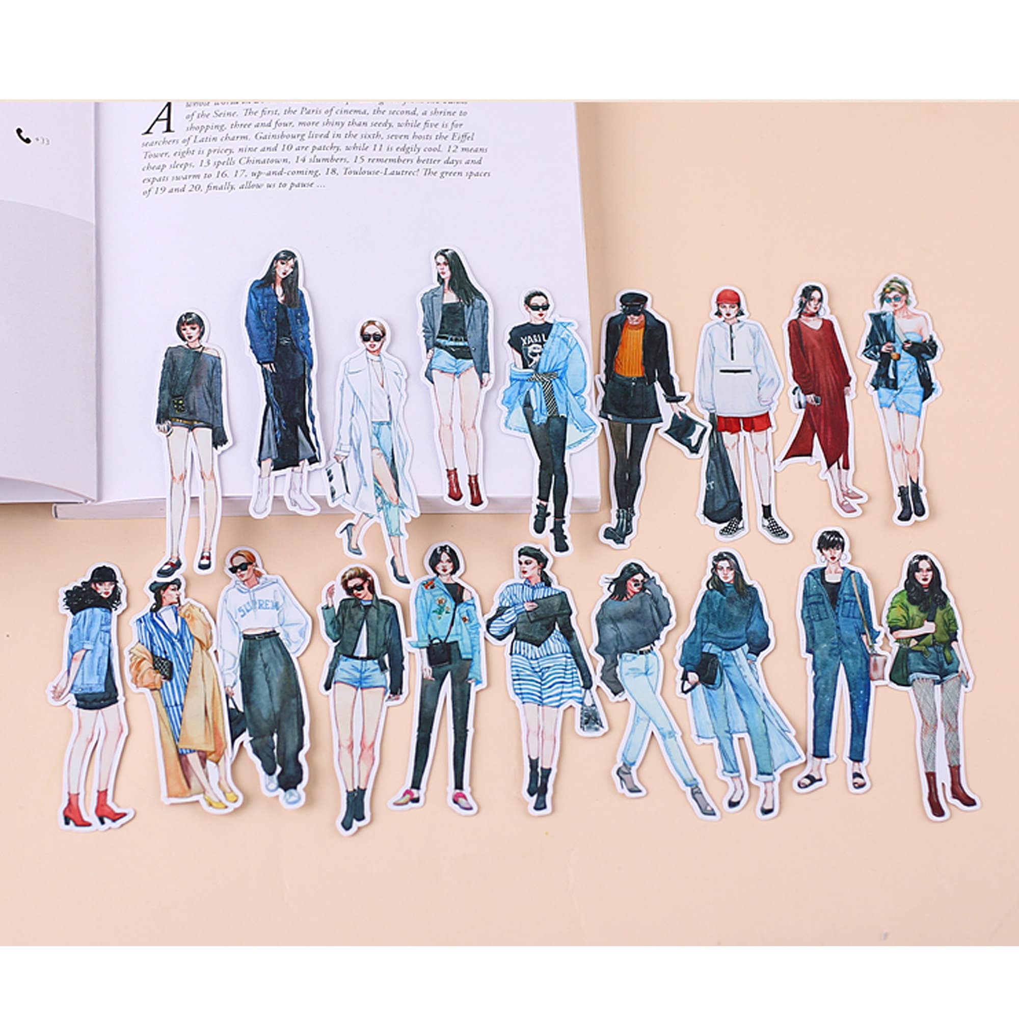 Fashion Girl Stickers | Modern Girls Streetwear Dress Street Style ...