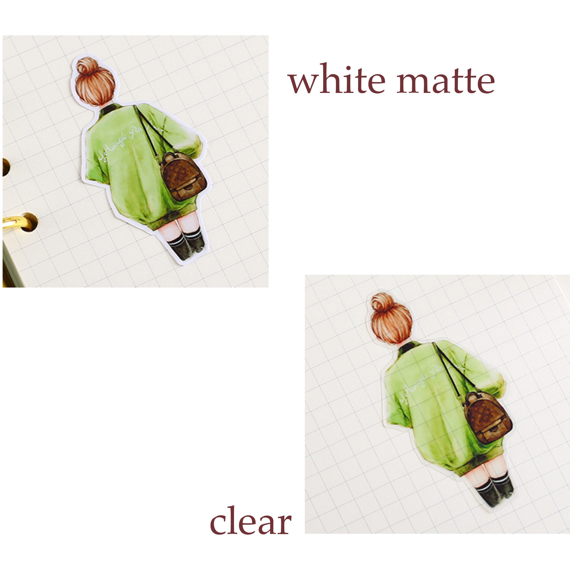 Fashion Girl Stickers | Watercolor Style Modern Girls Streetwear ...