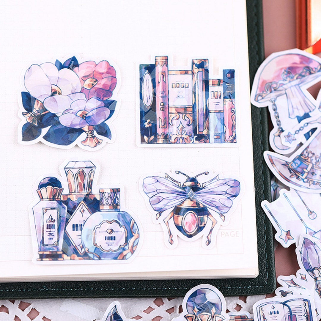Magic Witch Perfume Crystal Cute Design Themed Stickers, Die Cut ...